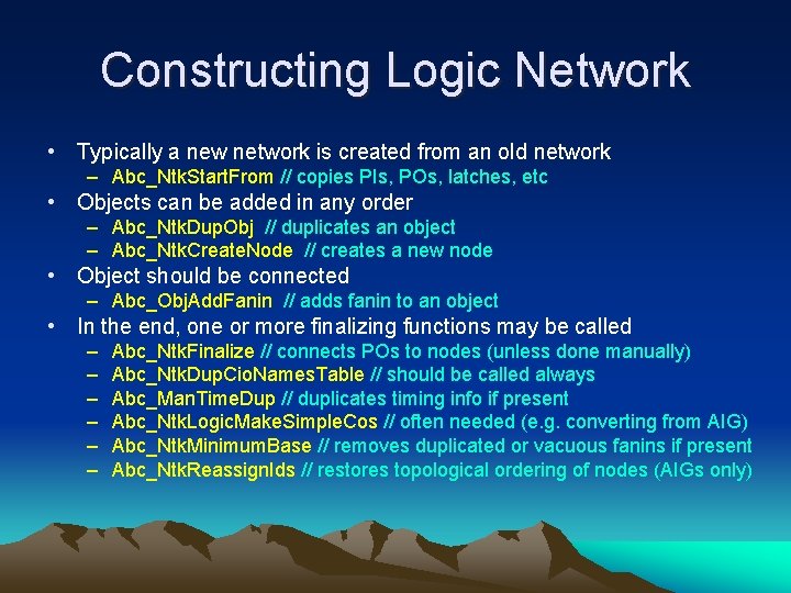 Going Places with ABC Berkeley Logic Synthesis and