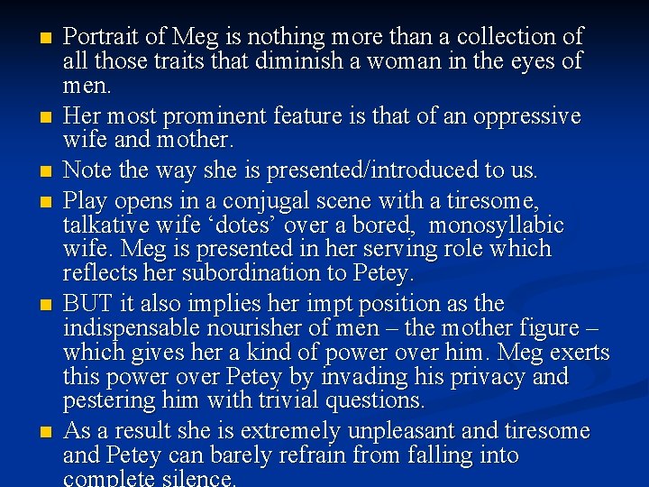 The Birthday Party Q In The Birthday Party