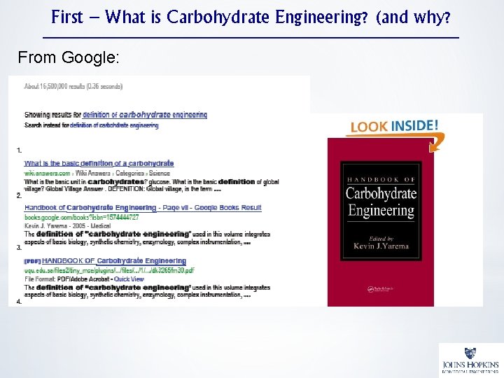 Carbohydrate Engineering Introduction to Glycobiology ME 330 712