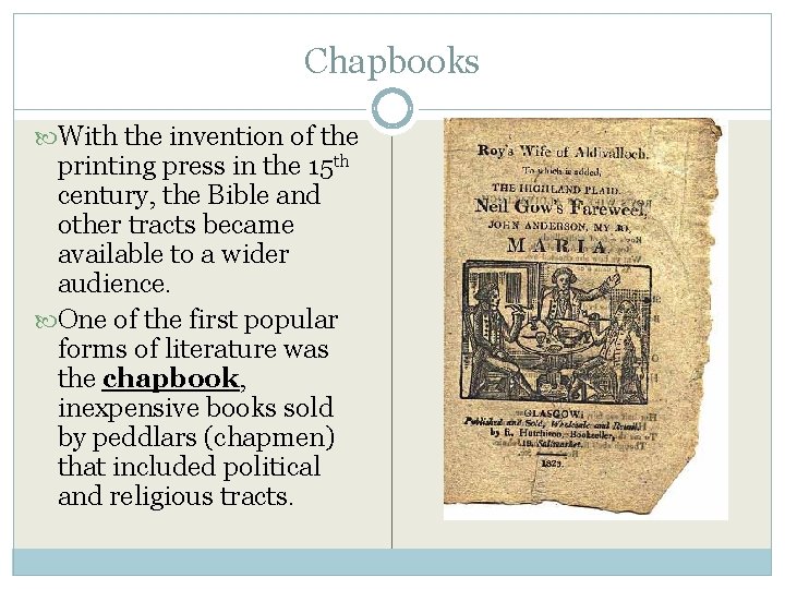 The History of Childrens Literature THE EVOLUTION OF