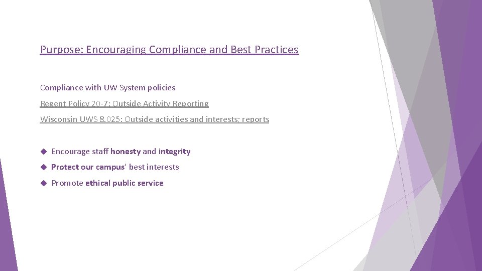 Outside Activities Reporting OAR Overview Purpose Encouraging Compliance