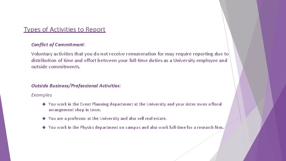 Outside Activities Reporting OAR Overview Purpose Encouraging Compliance