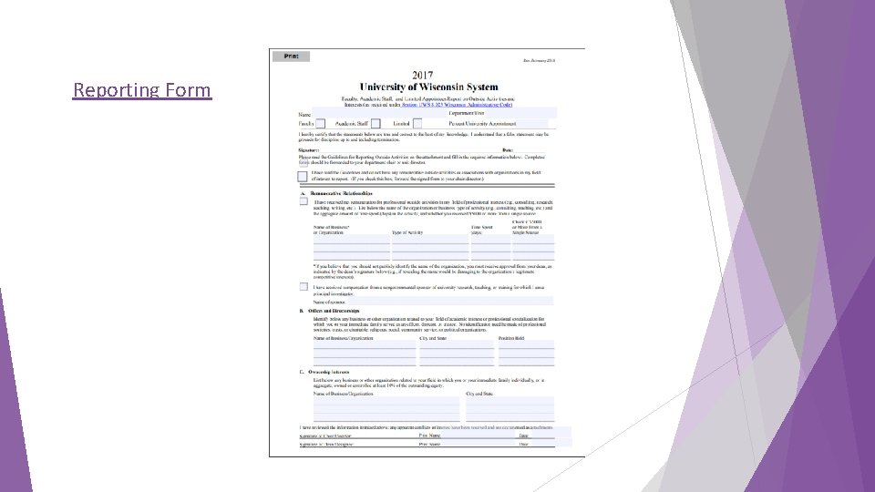 Outside Activities Reporting OAR Overview Purpose Encouraging Compliance