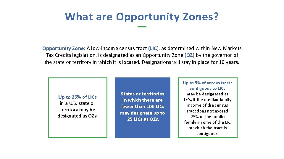 Opportunity Zones An Overview Opportunity Zones Washington Square