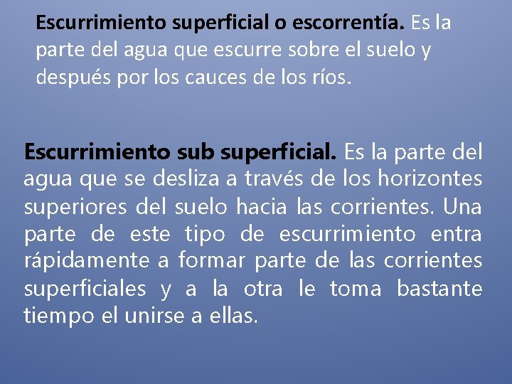 Universidad Tecnolgica de Santiago UTESA El Escurrimiento Presentado