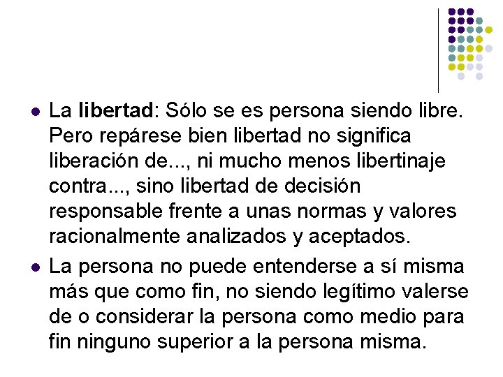 LA PERSONA HUMANA Caracteristicas UD 1 Tema 2