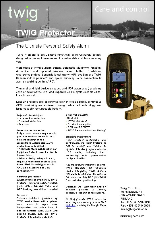 Care and control TWIG Protector The Ultimate Personal
