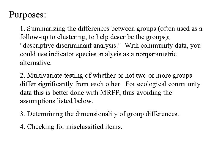 CHAPTER 26 Discriminant Analysis Tables Figures and Equations