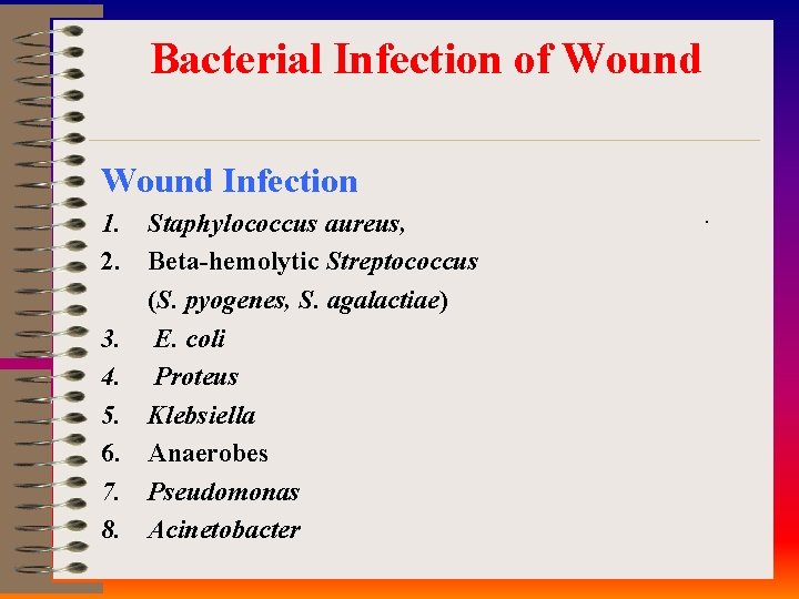 Bacterial Infection of Wound By Dr Humodi A