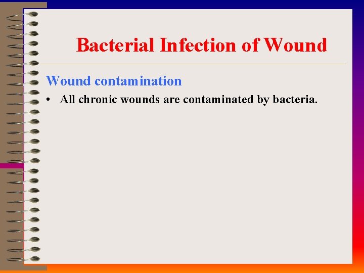 Bacterial Infection of Wound By Dr Humodi A