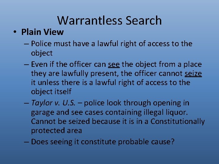 Problems of Crime Scene Management Legal Issues Are