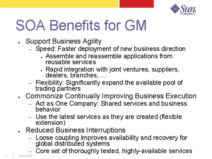 ServiceOriented Architectures at General Motors Mike Vella Web