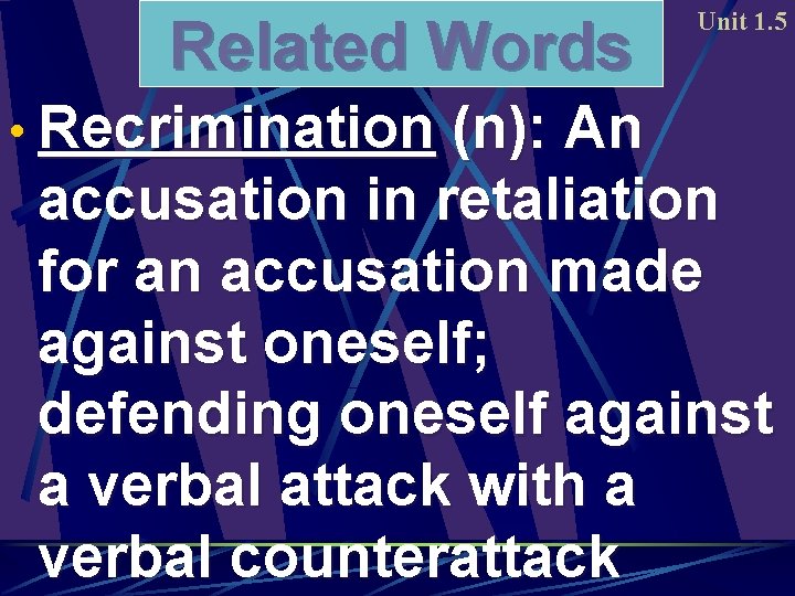 Unit 1 2 BELL From Latin means war