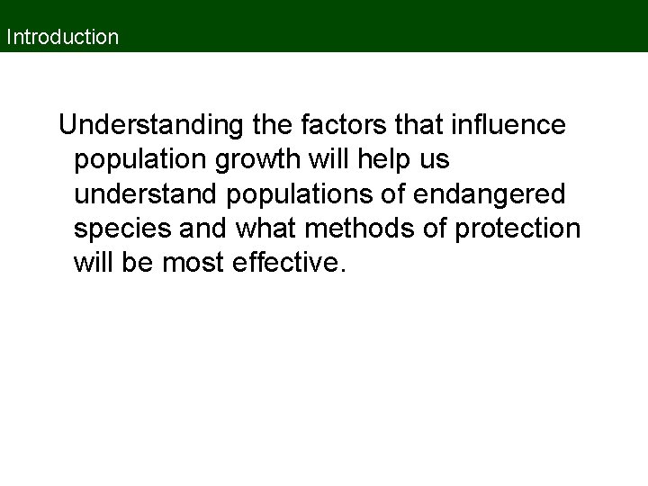 10 Population Growth and Regulation Chapter 10 Population