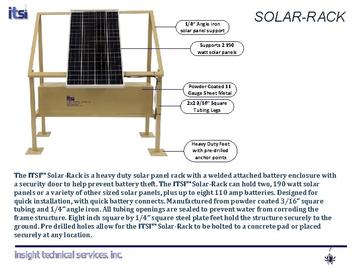 14 Angle iron solar panel support SOLARRACK Supports