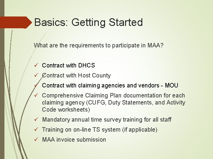 County Based MediCal Administrative Activities CMAA Participation ...