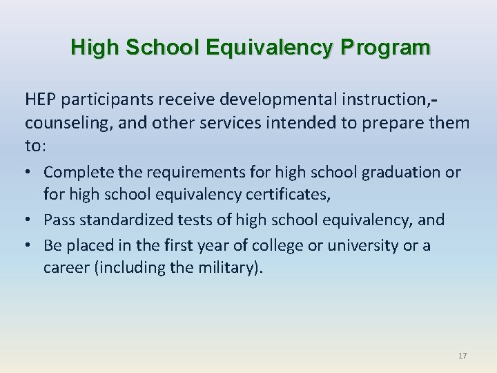 Migrant Education Program New State Directors Orientation Tutorial