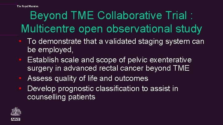 Beyond TME why do an exenteration Gina Brown