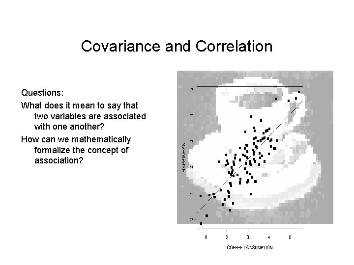 Covariance and Correlation Questions What does it mean