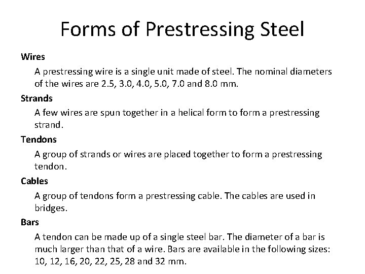 CE 6702 PRESTRESSED CONCRETE STRUCTURES UNITI INTRODUCTION THEORY