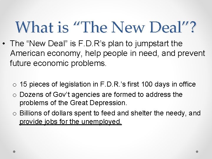 The Great Depression Economy in the 1920s Government