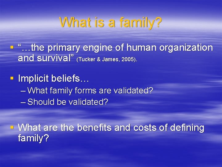 Family Formation Beliefs H 607 Ethnicity Context Family