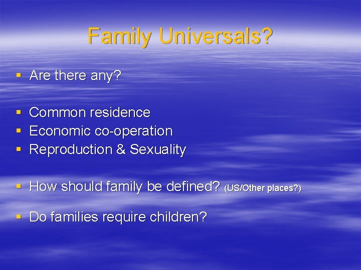 Family Formation Beliefs H 607 Ethnicity Context Family