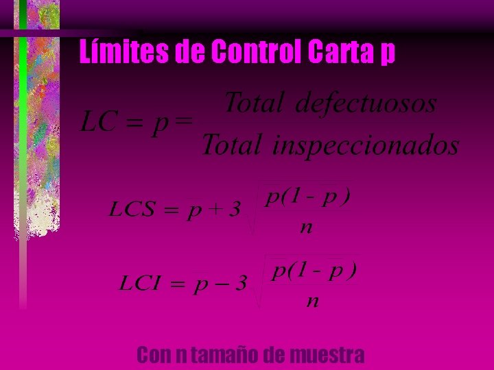 Cartas para atributos Existen muchas caractersticas de calidad