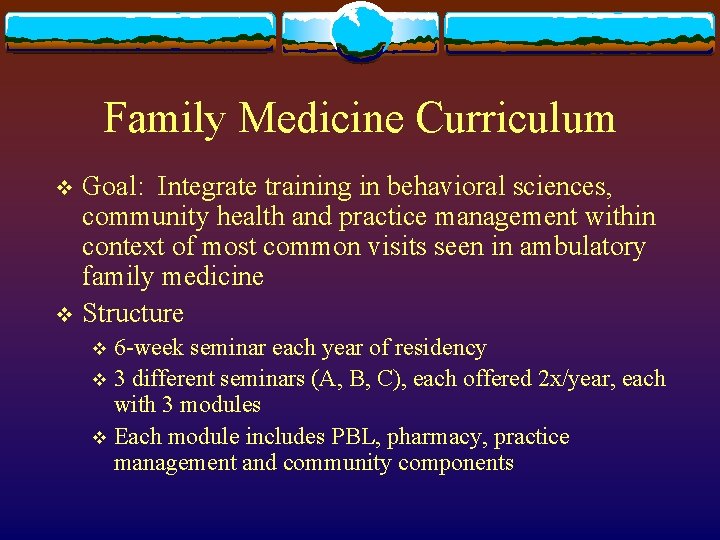 Family Medicine John Brill MD MPH Alan Wolkenstein