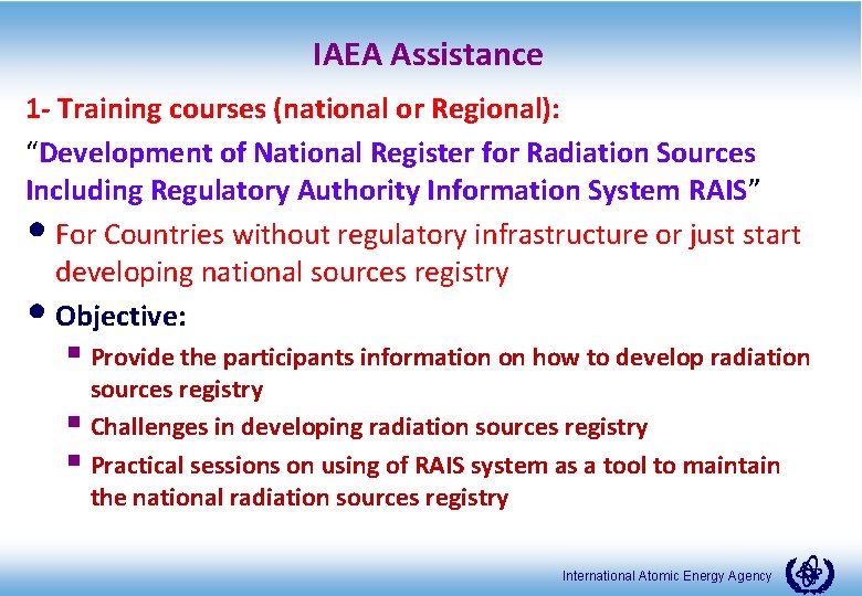 International Atomic Energy Agency IAEA Safety Standards and