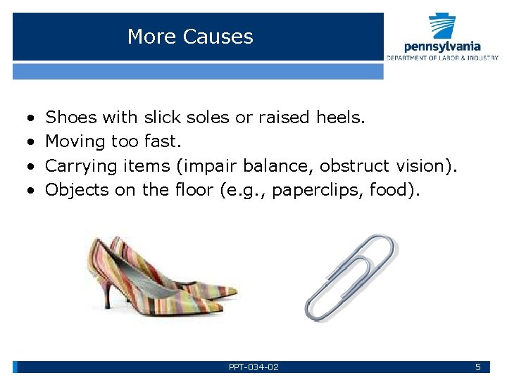 PREVENTING SLIPS TRIPS FALLS Bureau of Workers Comp