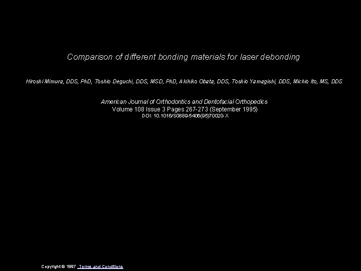 Comparison of different bonding materials for laser debonding
