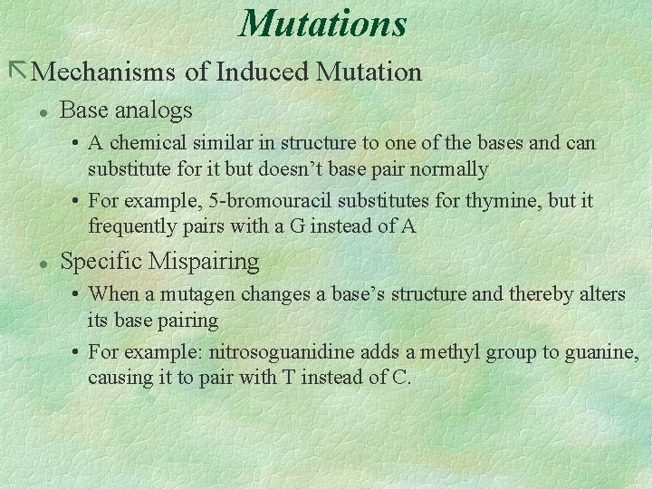 Microbial Genetics Basic Concepts Mutations Gene Transfer in