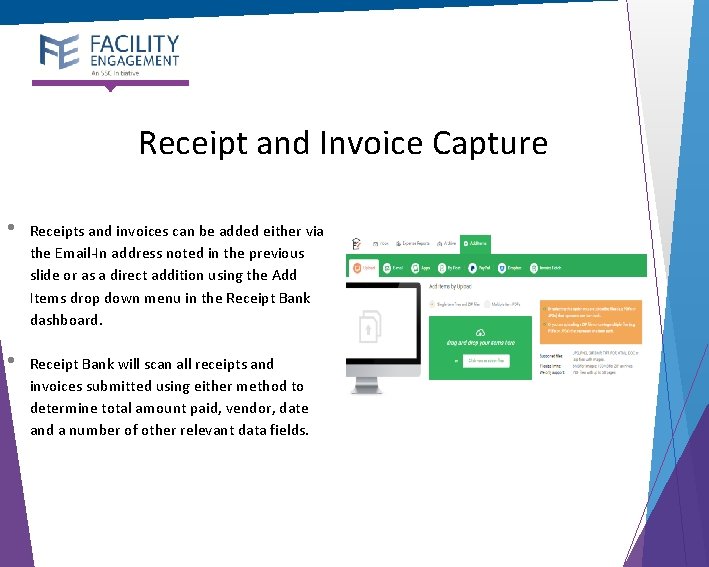 Receipt Bank User Input Guide for FESC MSA