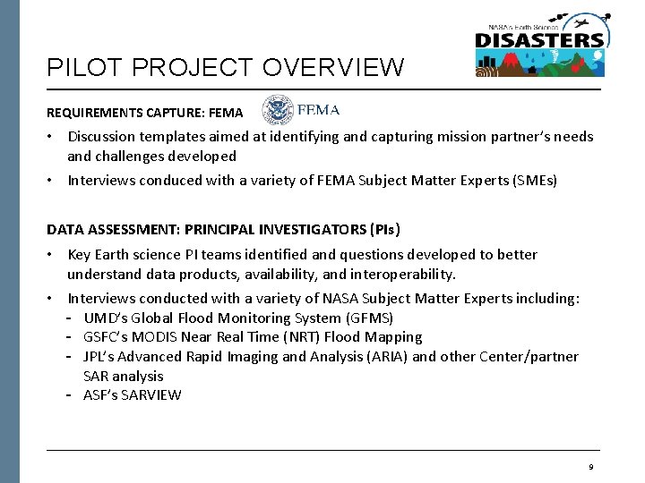 NASA Disasters Program Arc GIS Portal Overview NASA