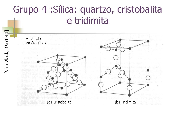 Estrutura de silicatos Tetraedros de Si O 2