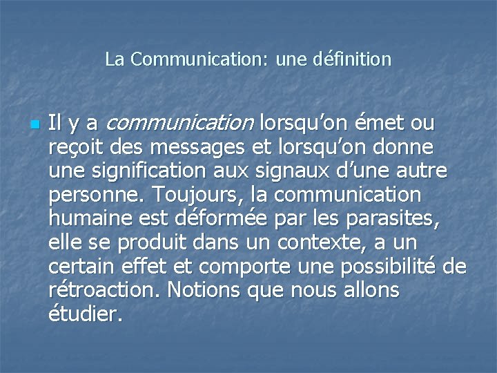 Introduction aux Techniques de Communication Public cible INE