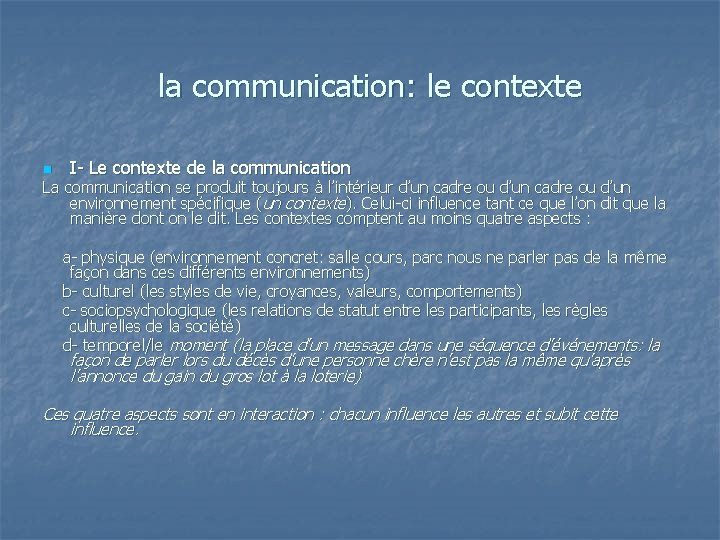 Introduction aux Techniques de Communication Public cible INE