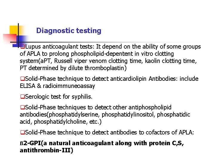 The Antiphospholipid Syndrome Antiphospholipid syndrome SLE complicated ...