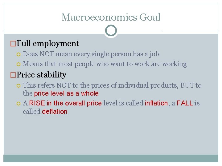 PB 202 MACROECONOMICS CHAPTER 1 INTRODUCTION TO MACROECONOMICS