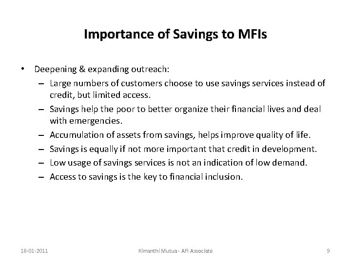 Savings Mobilization Strategies for Effective Microfinance The Nigeria