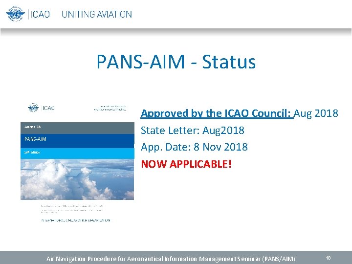 PANSAIM DOC 10066 AIR NAVIGATION PROCEDURES FOR AIM