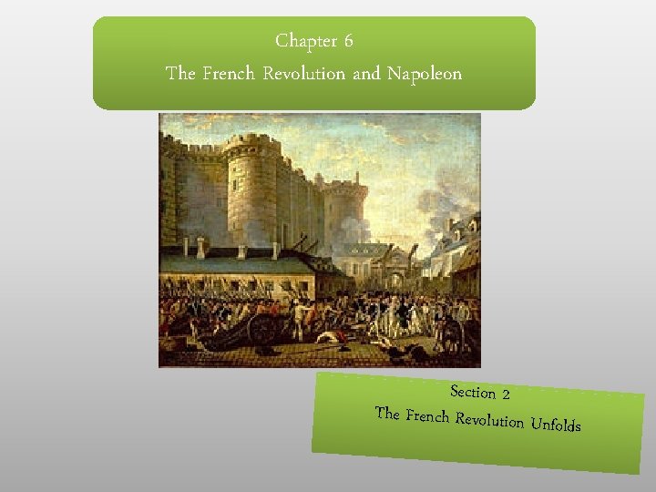 Chapter 6 The French Revolution and Napoleon Section