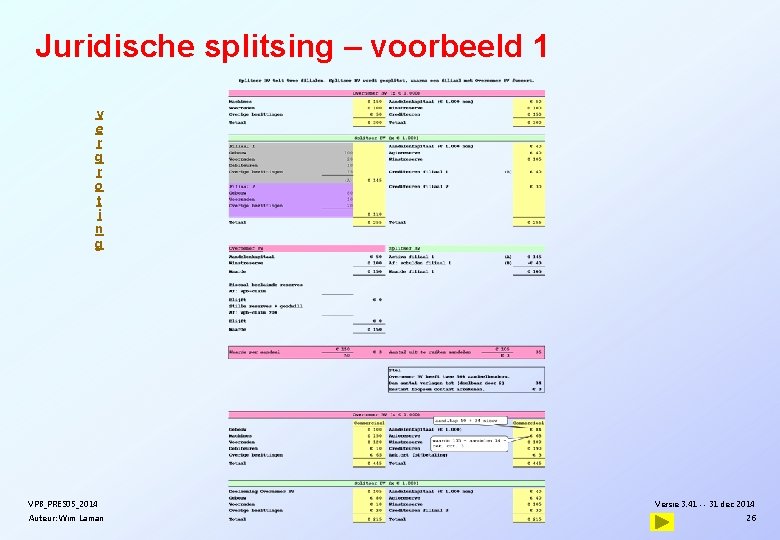 Programma voor vandaag Bedrijfsfusie Let op dit materiaal