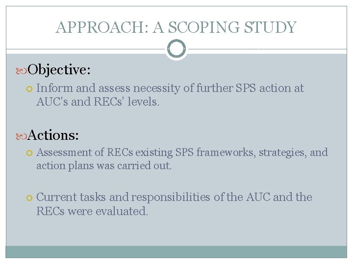 Regional SPS Frameworks and Strategies in Africa JOO