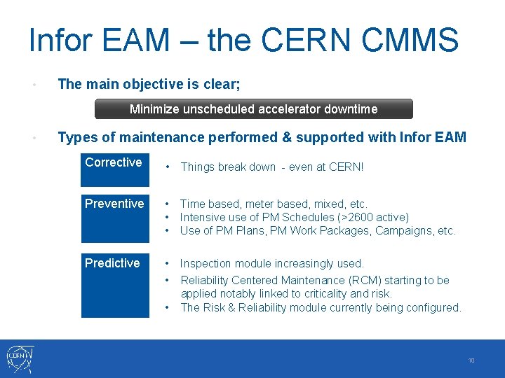 AMMW 2013 An overview of the CERN CMMS