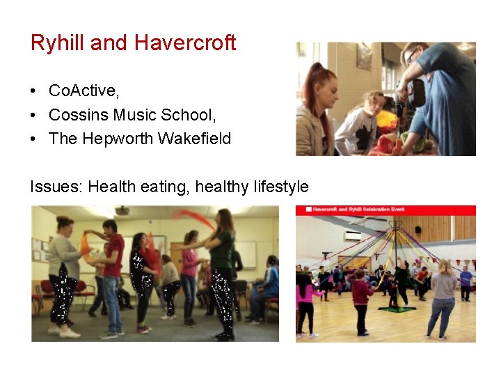 Background Culture and Health Improvement working together Since