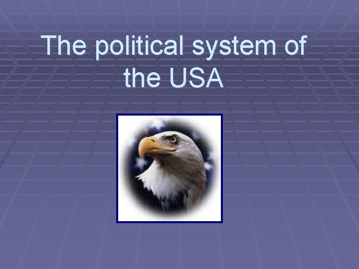 The political system of the USA United States
