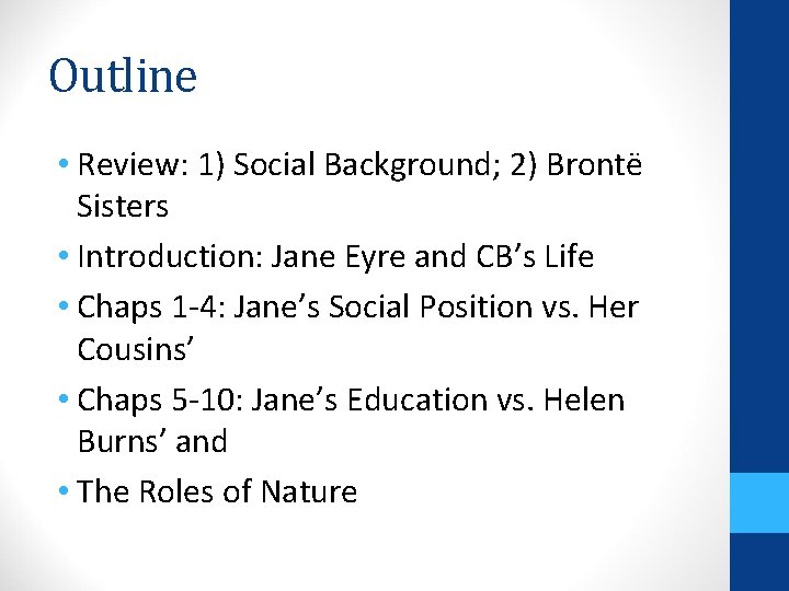 Jane Eyre Introd and Chaps IX Girls Education
