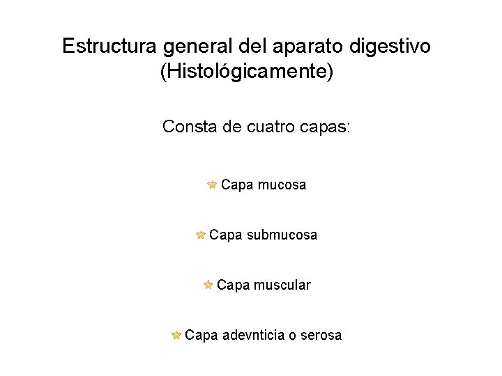 Histologa digestiva Estructura general del aparato digestivo ...